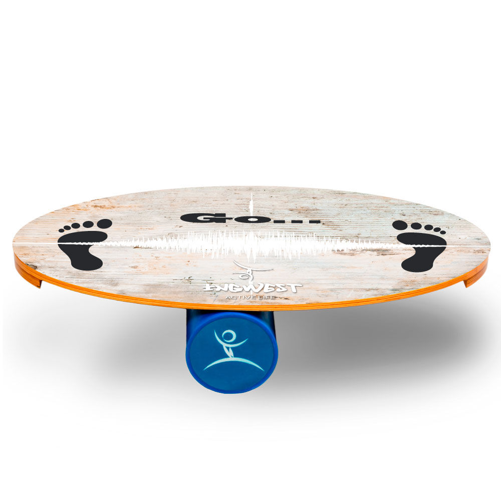 Wooden Balance Board Trainer with Roller. Go Design. 27.5 x 15.7 in ...